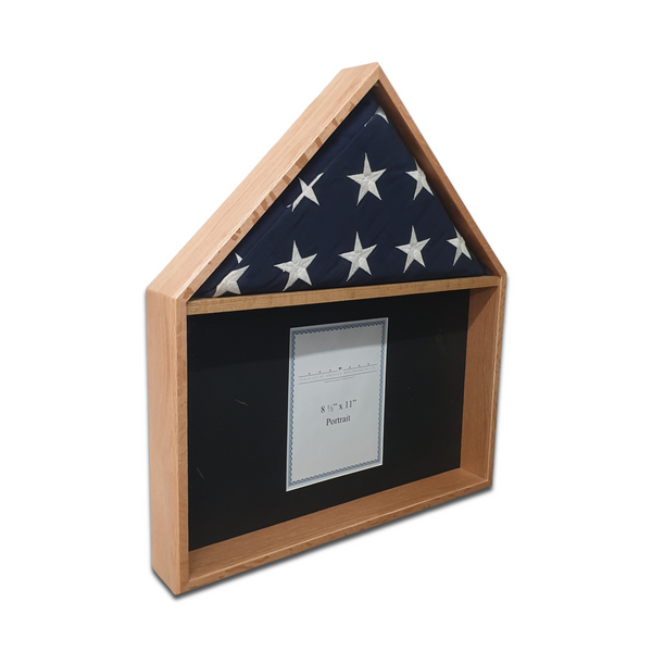 Oak Burial Flag (5'x9.5') & Certificate Display Case - Legacies of ...